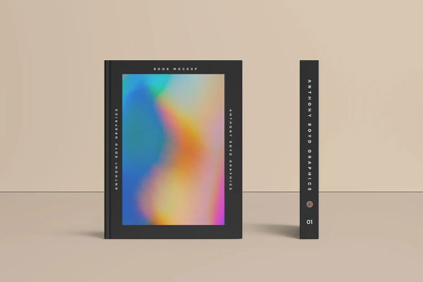 Mockup Featuring a Square Book Spread Open (FREE) - Resource Boy