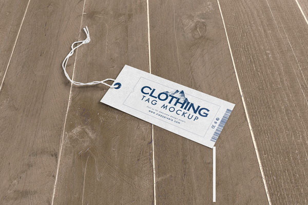 Customizable Small Clothing Tag Mockup with a String Free Download ...