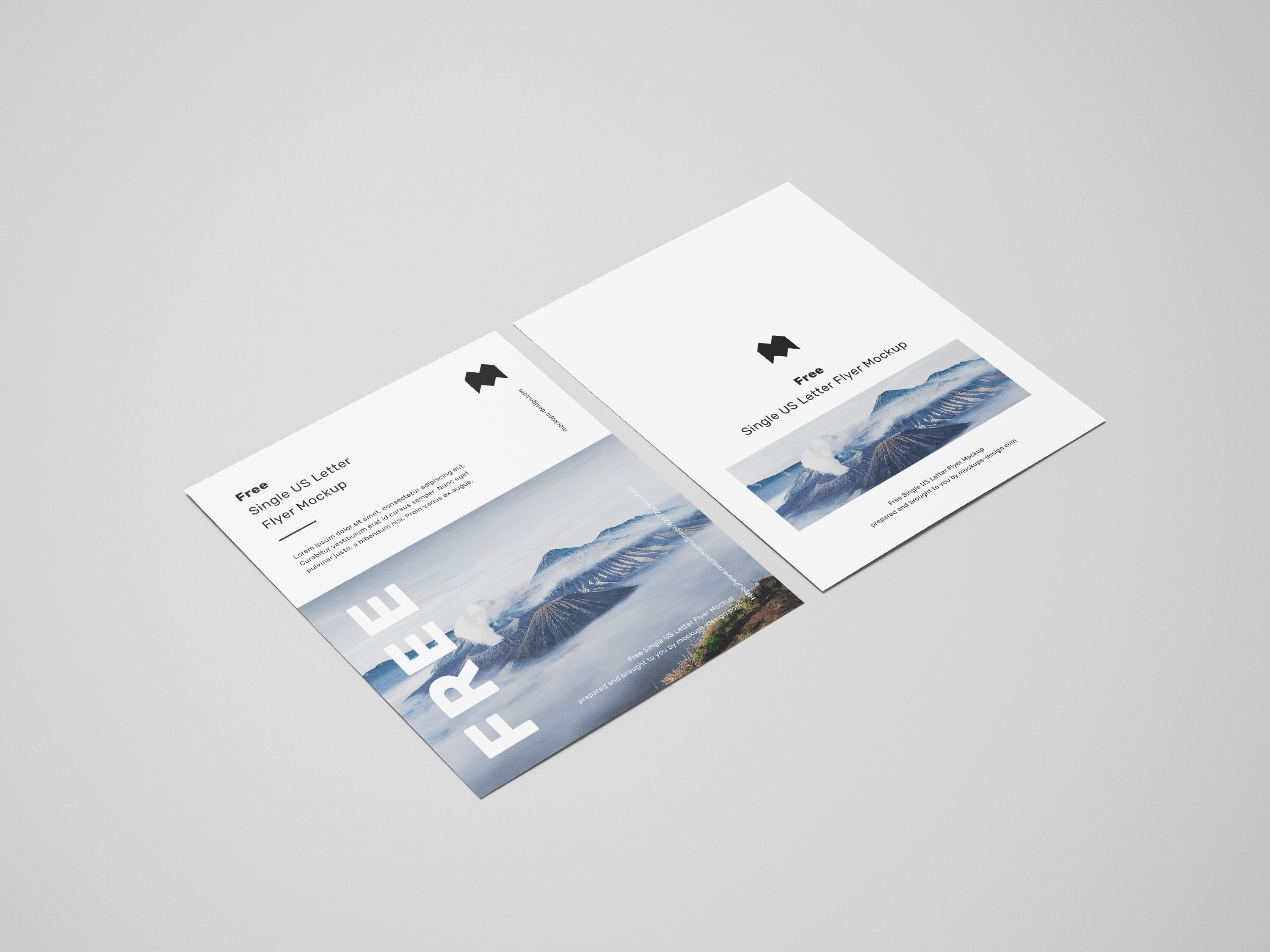 Double Sided Single US Letter Flyer Mockup FREE Resource Boy