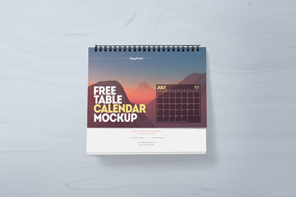 Tilted Tent Calendar with Plain Background Mockup Free Download ...