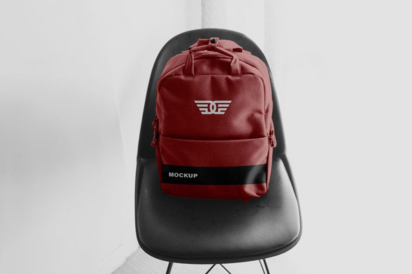 Mockup Featuring a Simple Backpack Free Download | Resource Boy