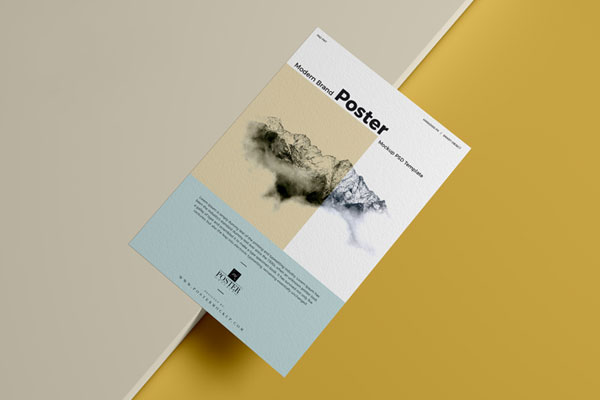 Mockup Showcasing a Laying Down Paper Poster Free Download | Resource Boy