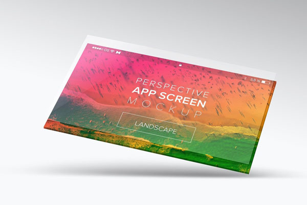 Mockup Showcasing Perspective View of Smart Device Screen with a ...