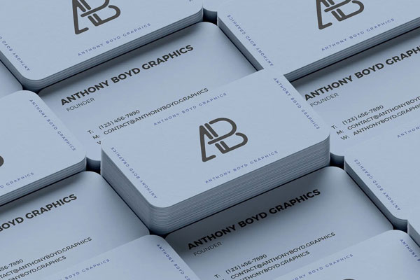 Stacks of Rounded Edge Business Card Mockup Free Download | Resource Boy