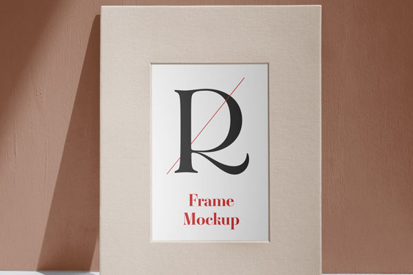 Realistic Wide Paper Frame Mockup Free Download | Resource Boy