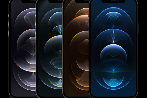 Mockup Featuring Two iPhone 12 Pro Max Standing in Half-Side View (FREE ...