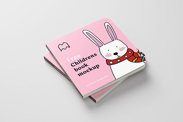 Mockup Featuring a Square Book Spread Open Free Download | Resource Boy