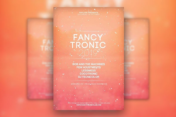 Abstract Nightclub Party Flyer Template (FREE) - Resource Boy