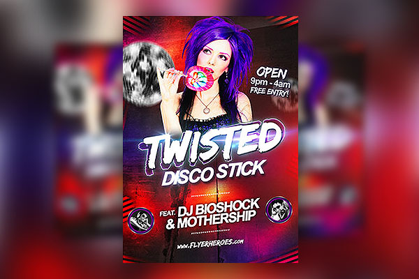 Colorful Disco Party Flyer Template Free Download | Resource Boy