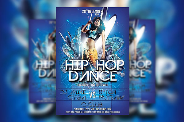 Hip Hop Dance and Music Performance Flyer Template Free Download ...