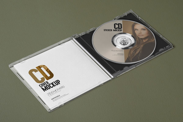 Mockup of a Half Open Jewel Case (FREE) - Resource Boy
