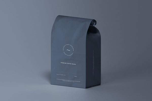 Realistic, Front and the Side of a Paper Pouch Bag Mockup Free Download ...