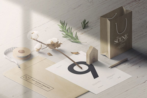 Realistic Perspective Scene Mockup Free Download | Resource Boy