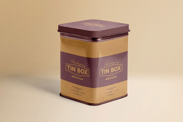 Square Tin Container Mockup Free Download | Resource Boy