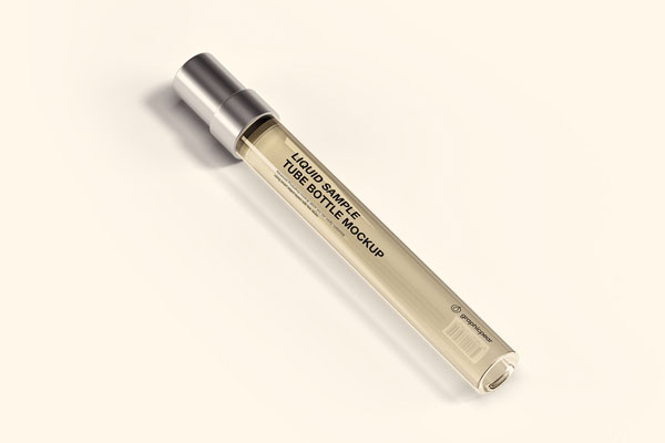 Transparent Liquid Sample Tube with a Metal Cap Mockup Free Download ...