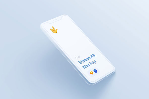 Front View of a Floating iPhone Mockup (FREE) - Resource Boy