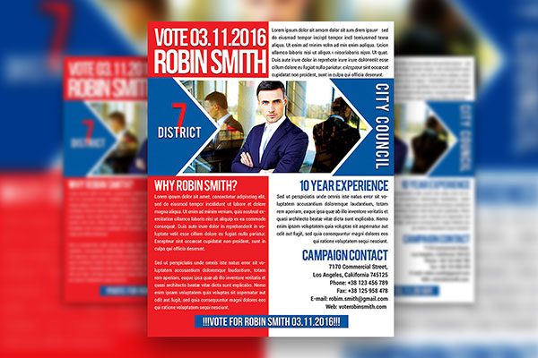 Classy Formal Political Promotion Flyer Template Free Download ...