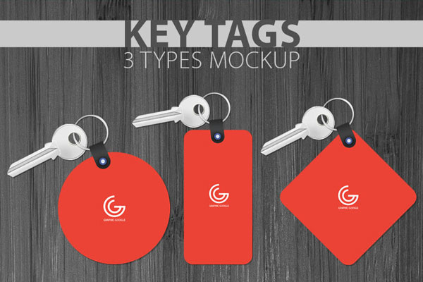Collection of Key Tags 3 Types Mockup Free Download | Resource Boy