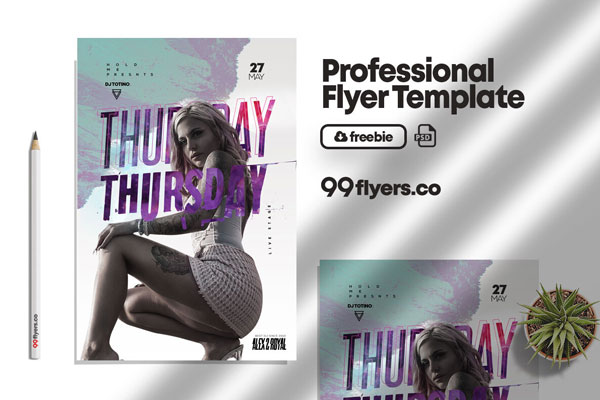 Creative Thursday Nightclub Party Flyer Template Free Download ...