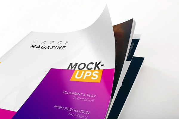 Magazine Cover Close Up View Mockup Free Download | Resource Boy