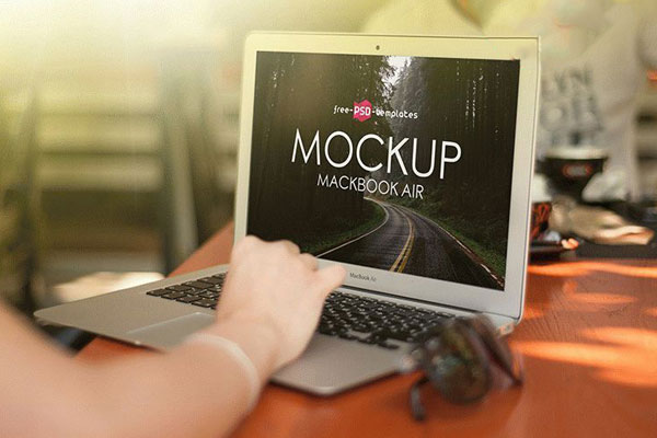 Dim Light MacBook Mockup Free Download | Resource Boy