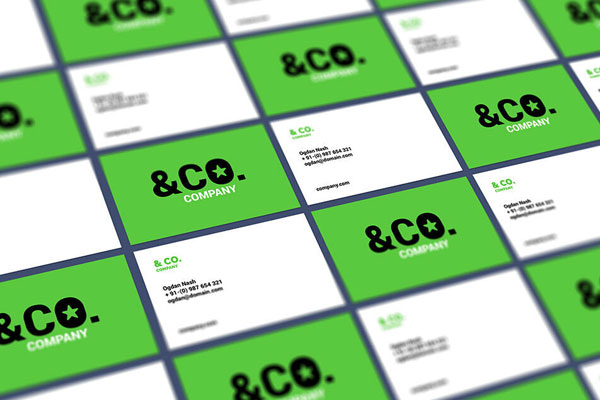Mockup of Tiled Perspective Business Cards Free Download | Resource Boy