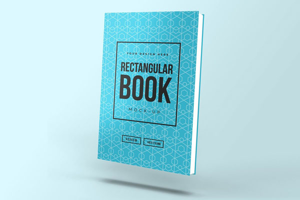 Mockup Showcasing Floating Hardcover Rectangular Book Free Download ...