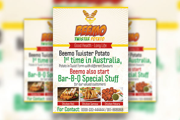 Modern Clean Fast Food and Twister Potato Flyer Template Free Download ...