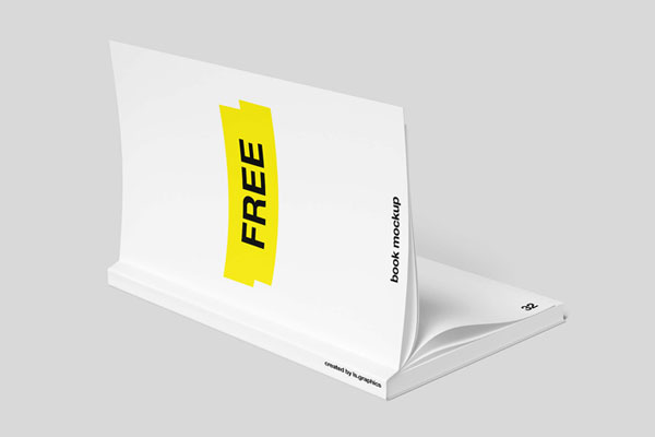 Ninety Degree Position of Book Cover Mockup Free Download | Resource Boy