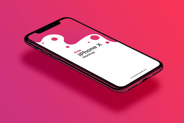 Mockup Showcasing Two Floating iPhone 11 Pro Max Back and Front View ...