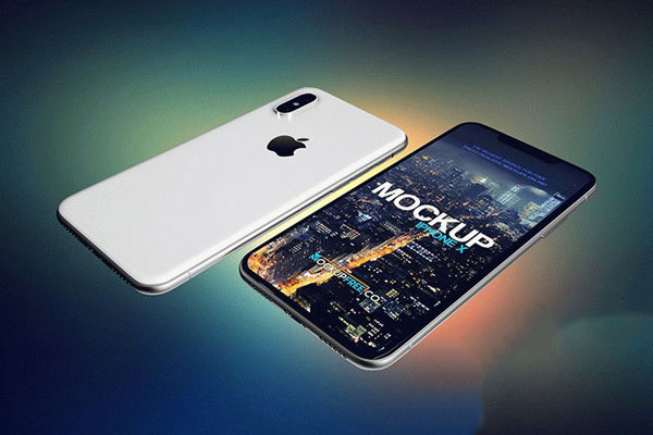 Mockup Featuring Top View iPhone X and a Finger (FREE) - Resource Boy