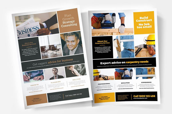 Flat Multipurpose Poster Template in Grid Layout Free Download ...