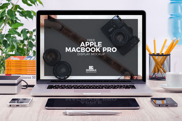 Front View of MacBook Pro 16 Mockup (FREE) - Resource Boy