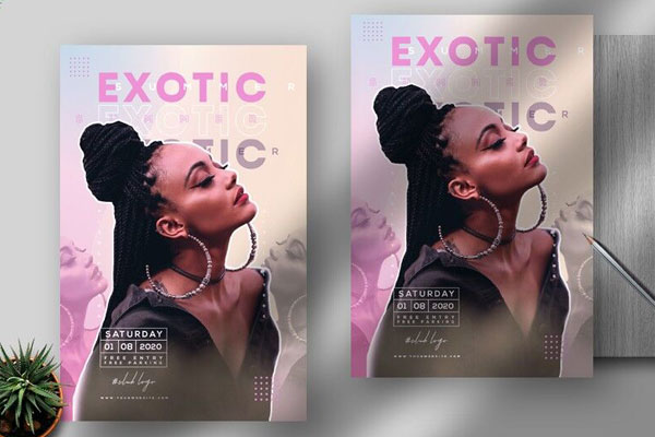 DJ / Hip Hop Artist Music Event Flyer Template (FREE) - Resource Boy