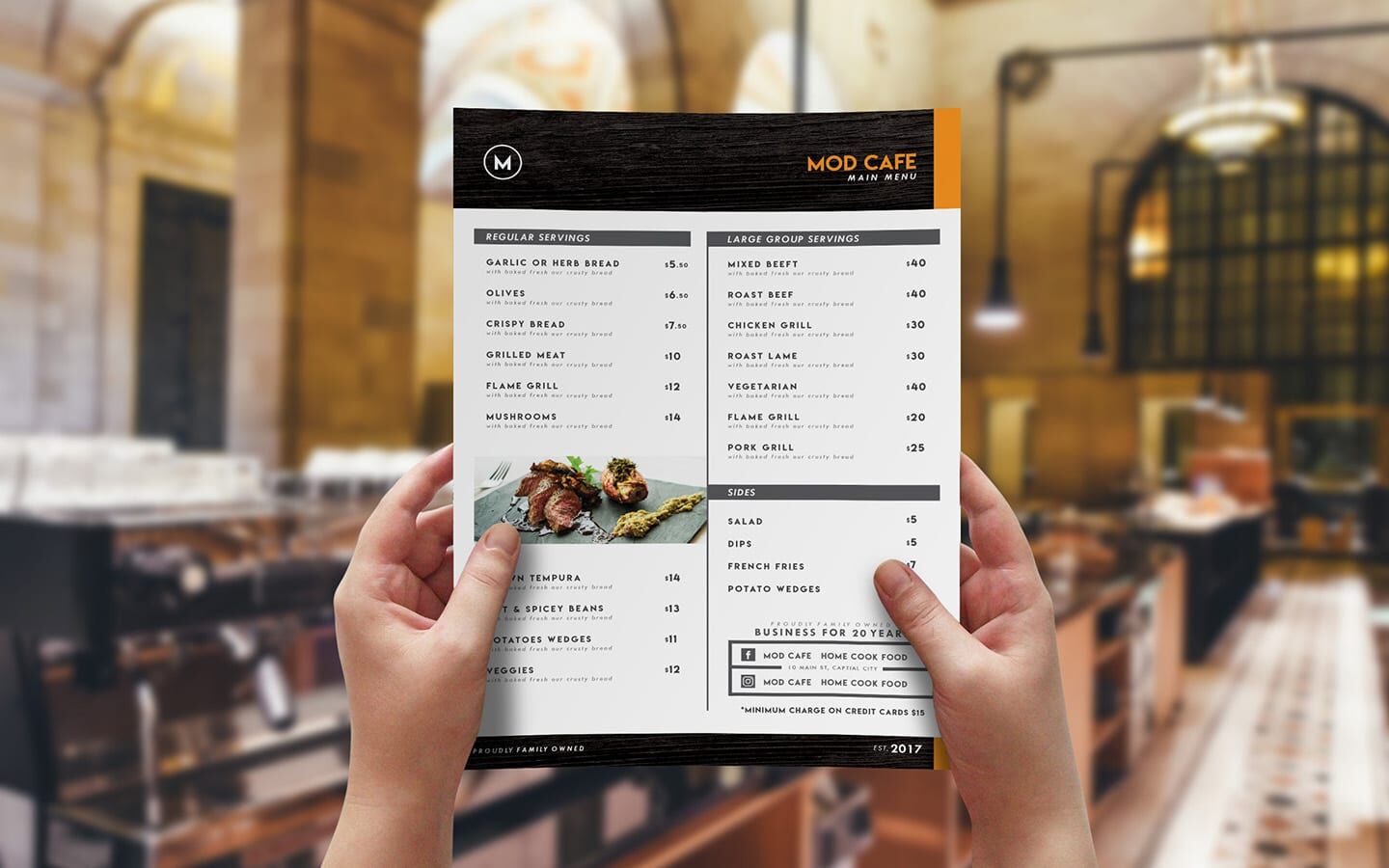 Minimal A4 And Tri Fold Menu Templates With A Black White Theme FREE Minimal A4 And Tri Fold Menu Templates With A Black White Theme FREE