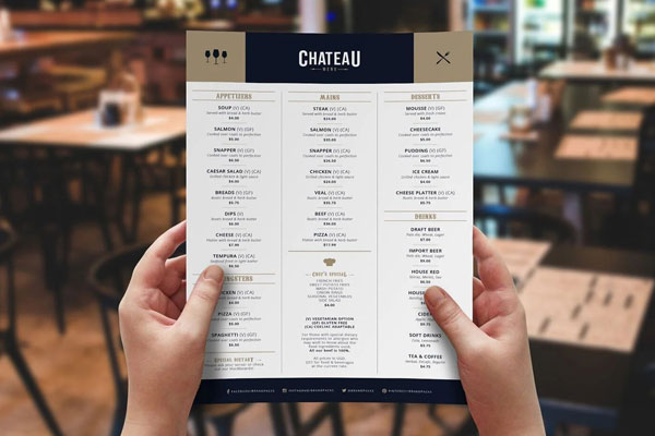 Modern Restaurant Grid Flyer Template Free Download | Resource Boy