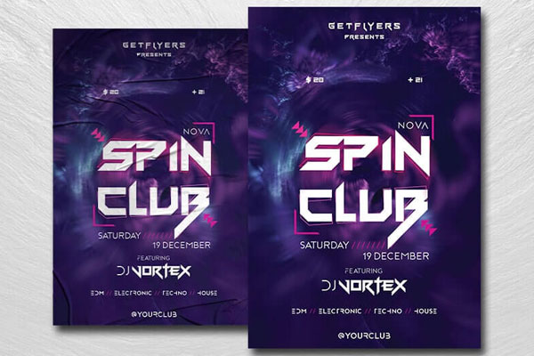 Misty Spin Club and Concert Party Flyer Template Free Download ...