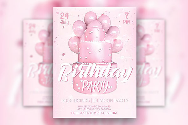 Pink Background For Birthday Flyer - Infoupdate.org