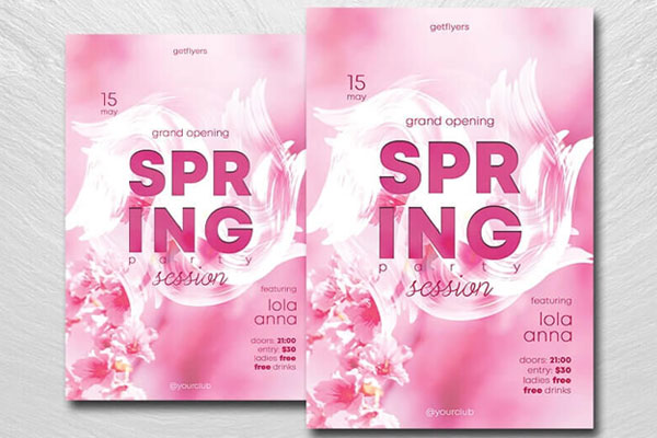 Spring Break Nightclub Flyer Template Featuring Slash Typography Free ...