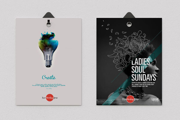 Two Standing Posters Mockup Free Download | Resource Boy