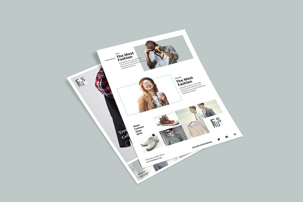 Two Standard Size Flyers Mockup Free Download | Resource Boy