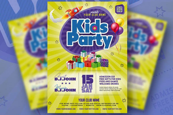 Infographic Colorful Kids Summer Camp Flyer Template Free Download ...