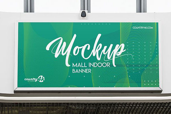 Three Mall Indoor Landscape Banner Mockups Free Download | Resource Boy