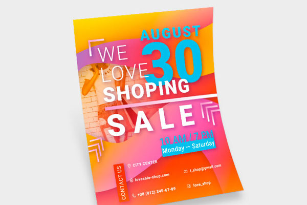 Colorful Shop Sale Flyer and Facebook Cover Templates Free Download ...