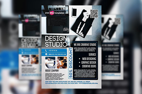 Grid Corporate Studio Flyer Template Free Download | Resource Boy