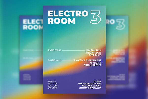 Gradient Electro Festival Poster Template Free Download | Resource Boy