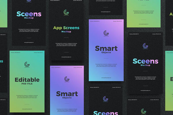 Overhead View of UI/UX Screens Mockup Free Download | Resource Boy