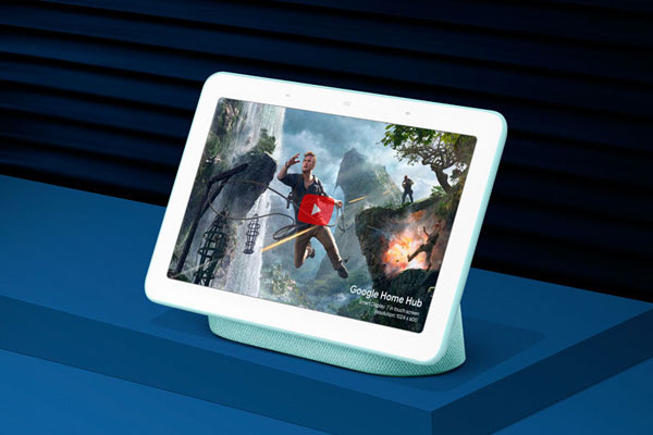 Google Home Hub Mockup in the Half-Side View Free Download | Resource Boy