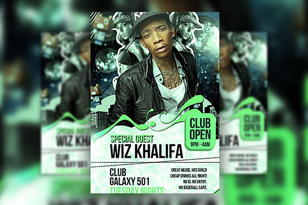 Nightclub Hip Hop Music Event Flyer Template Free Download | Resource Boy