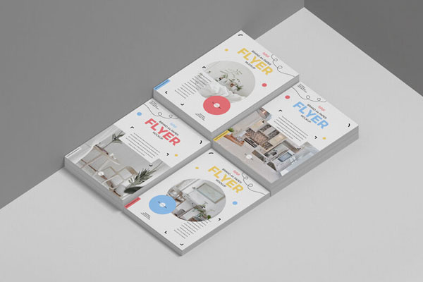 Front and Back View of a A4 Standard Flyer Mockup Free Download ...